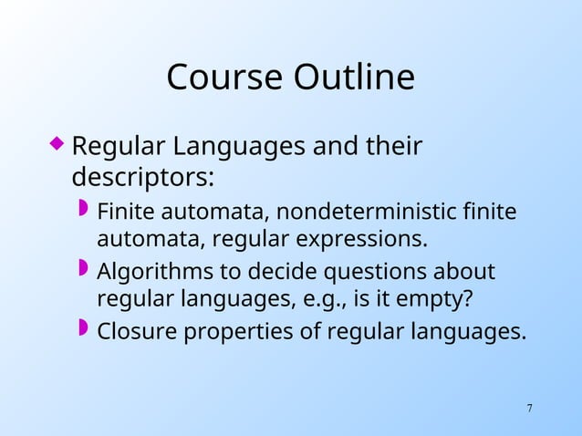 Lesson 1 Intro To Automata Theory Applicationppt Programming Languages Computing