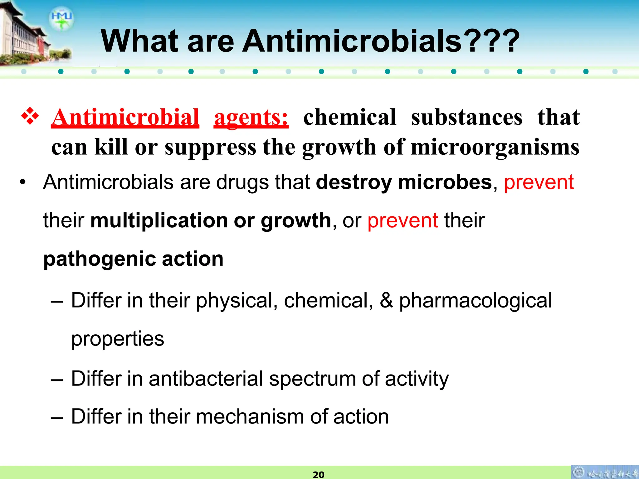 lesson 1 Introduction and General Principle of antimicrobial therapy (1 ...