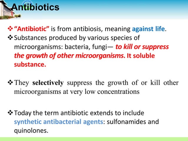 lesson 1 Introduction and General Principle of antimicrobial therapy (1 ...