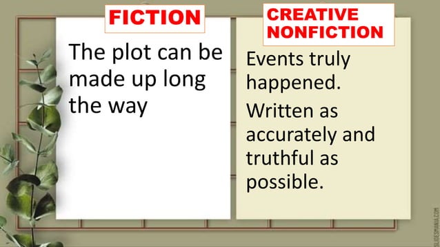 lesson 1 introduction to creative nonfiction.pptx | Fiction | Books and ...