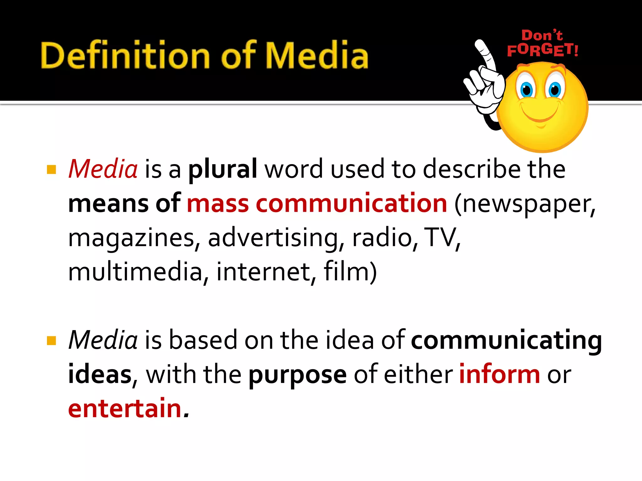 Introduction to Media Studies_What is Media Studies? | PPT