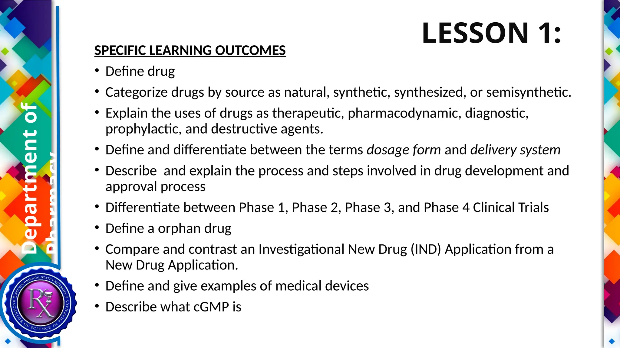 Lesson 1_ Introduction to Pharmaceutical Dosage Forms and Drug Delivery ...