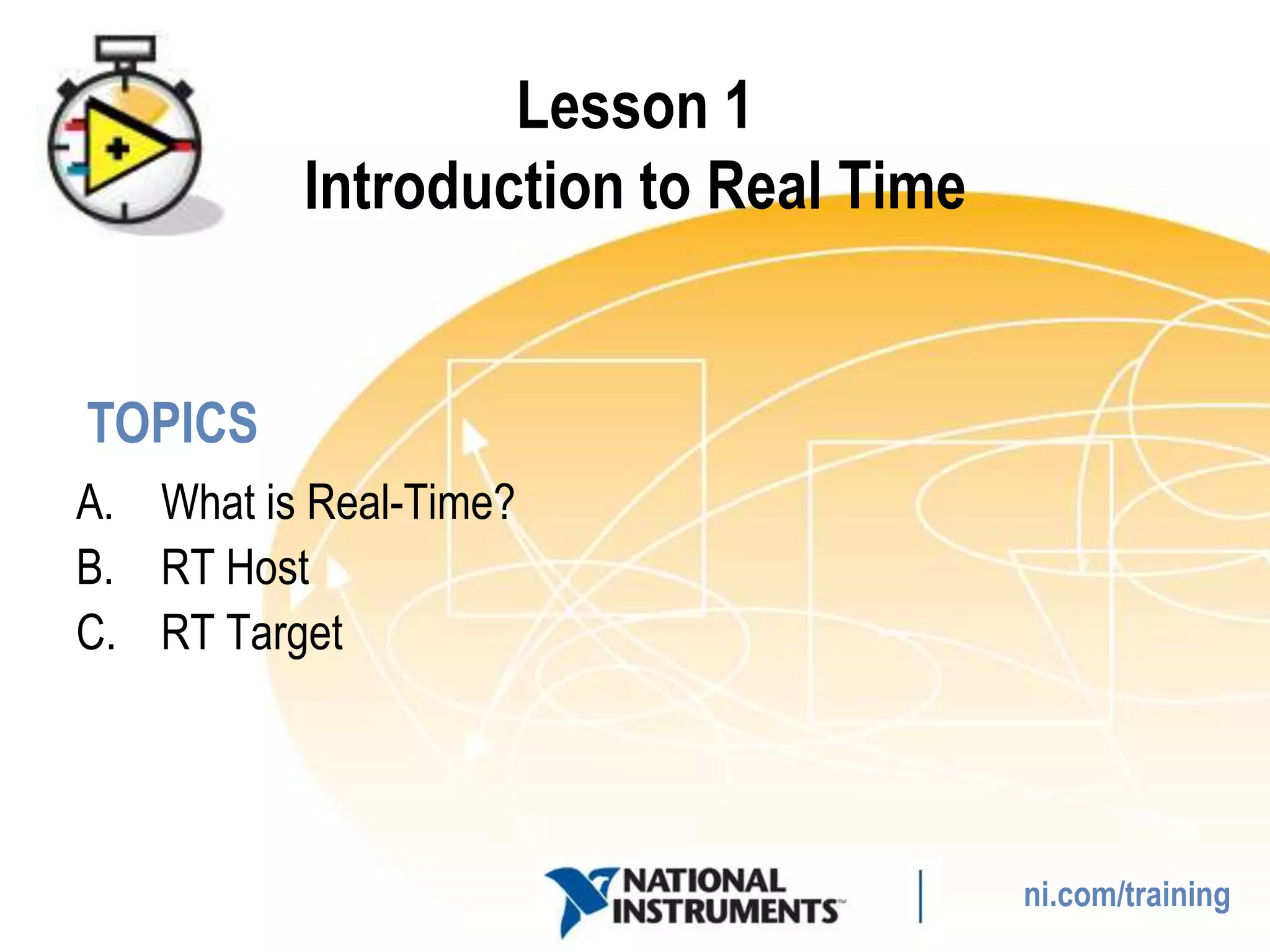 Lesson 1 introduction to real time | PPT