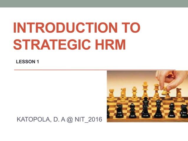 Lesson 1 introduction to shrm | PPTX