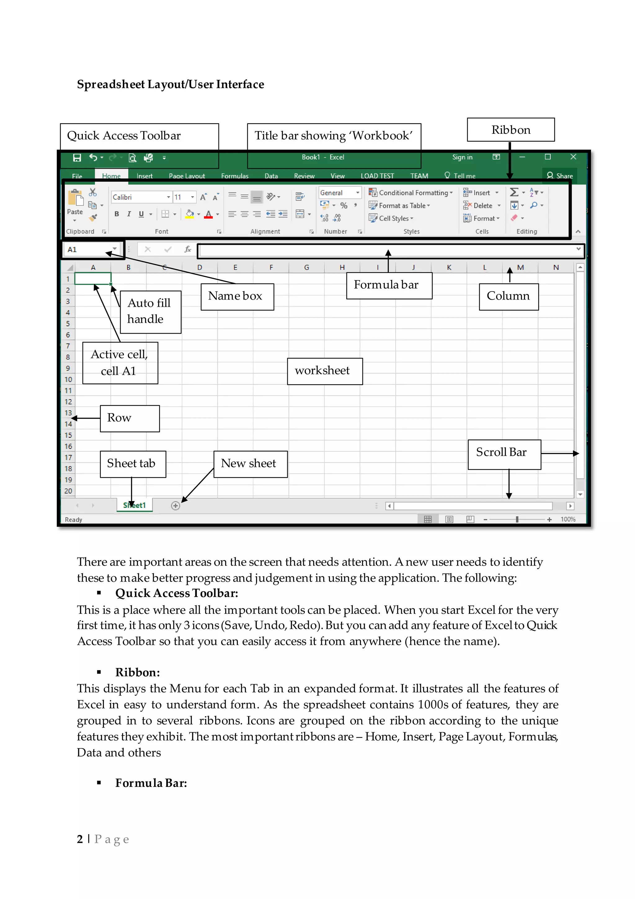 Lesson 1 introduction to spreadsheet | DOCX