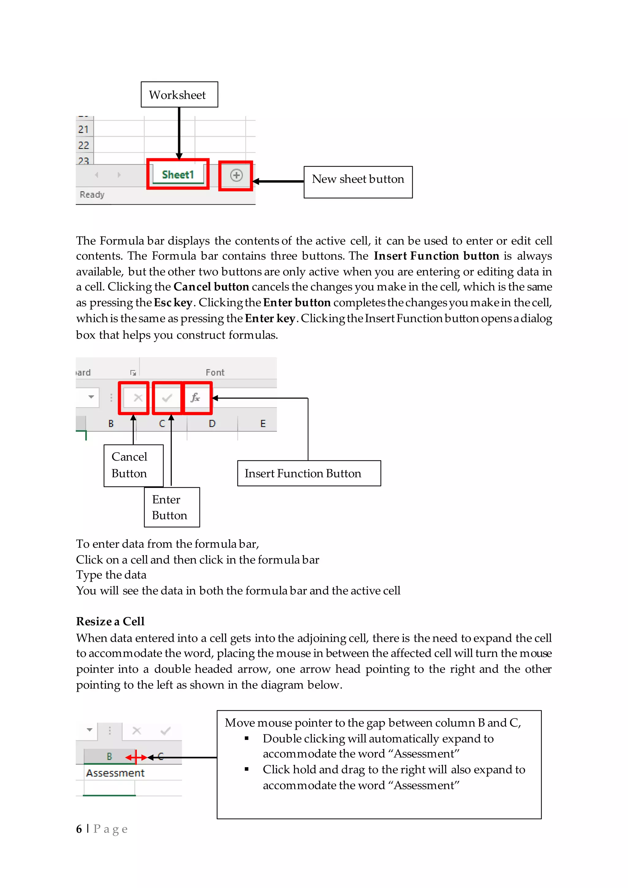Lesson 1 introduction to spreadsheet | DOCX