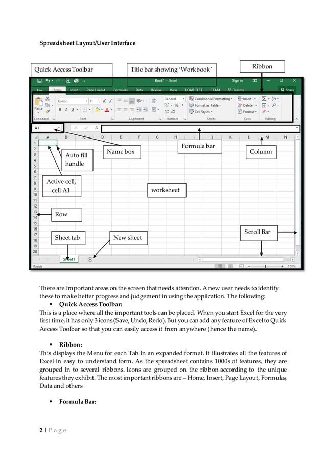 Lesson 1 introduction to spreadsheet | DOCX