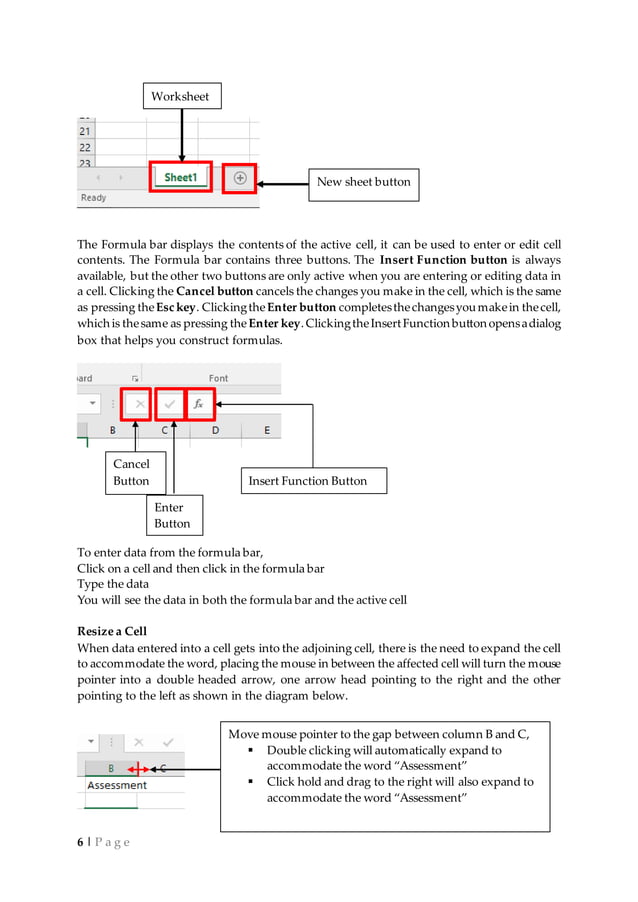 Lesson 1 introduction to spreadsheet | DOCX