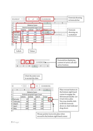 Lesson 1 introduction to spreadsheet | DOCX