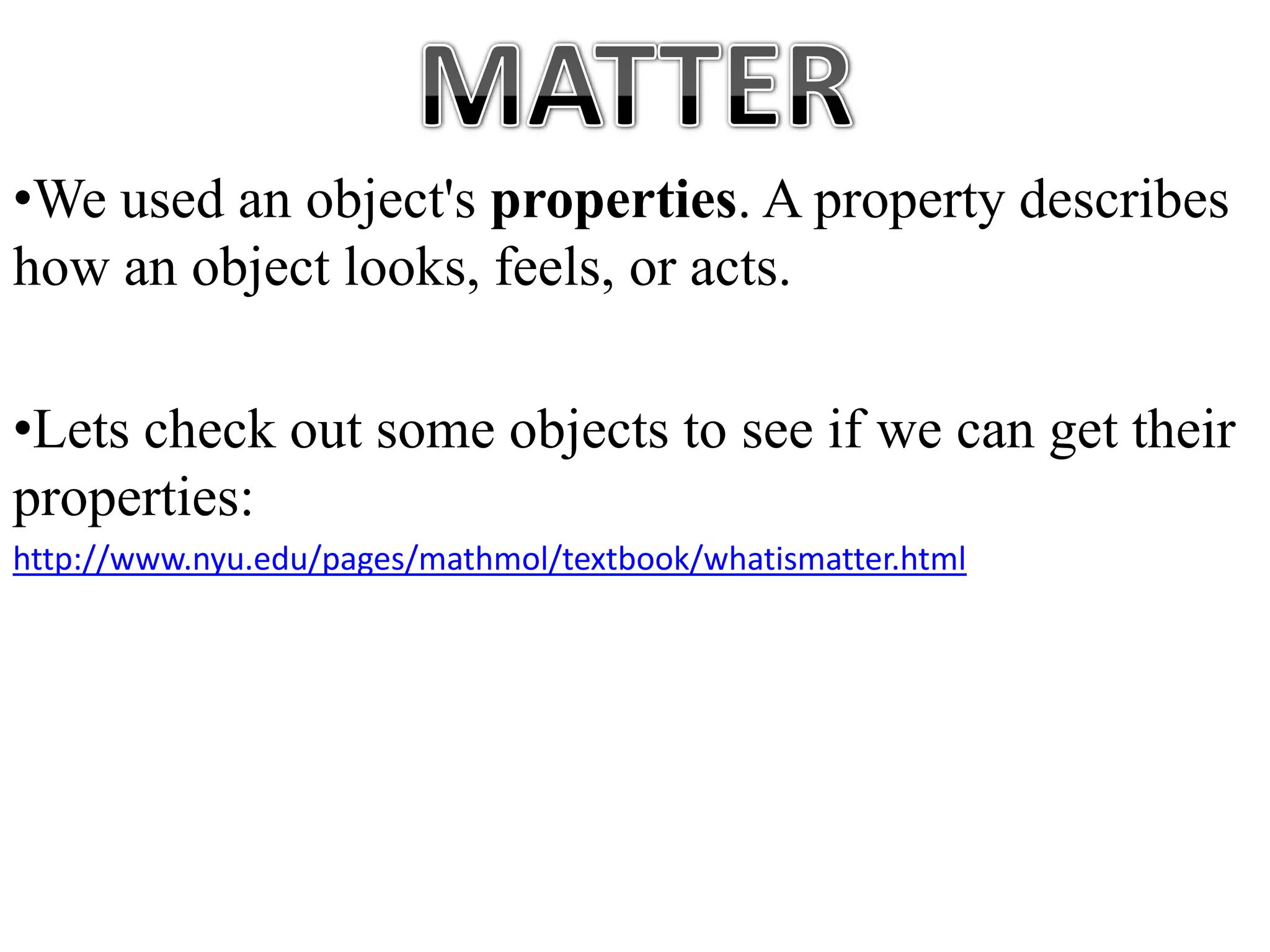 (Lesson 1) intro to matter | PPTX