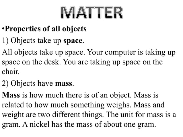 (Lesson 1) intro to matter | PPTX