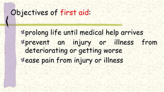 Lesson 1 learning basic first aid | PPTX