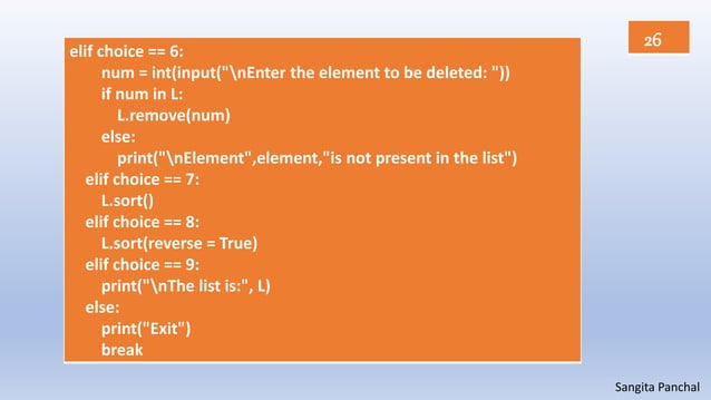 List and Dictionary in python | PPTX