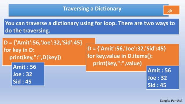 List and Dictionary in python | PPTX