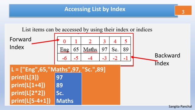 List and Dictionary in python | PPTX