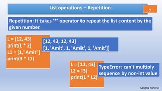 List and Dictionary in python | PPTX