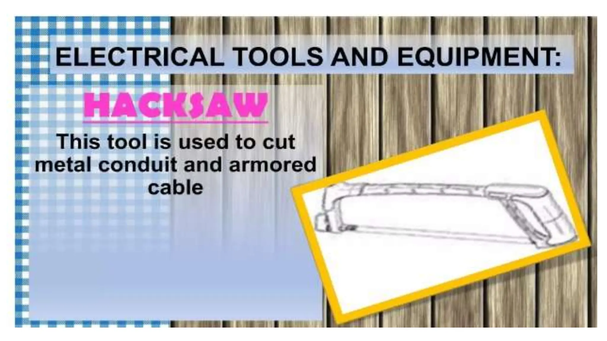 LESSON 1 LO1 EIM IDENTIFY ELECTRICAL SUPPLIES MATERIALS AND TOOLS.pptx