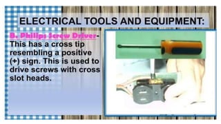 LESSON 1 LO1 EIM IDENTIFY ELECTRICAL SUPPLIES MATERIALS AND TOOLS.pptx