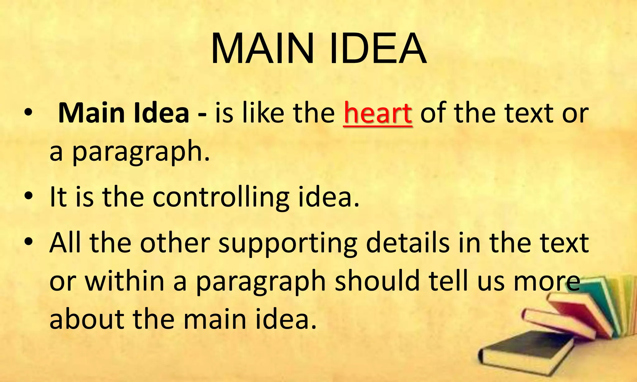 Finding the Main Idea | PPTX