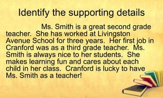 Finding the Main Idea | PPTX