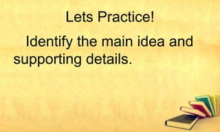 Finding the Main Idea | PPTX