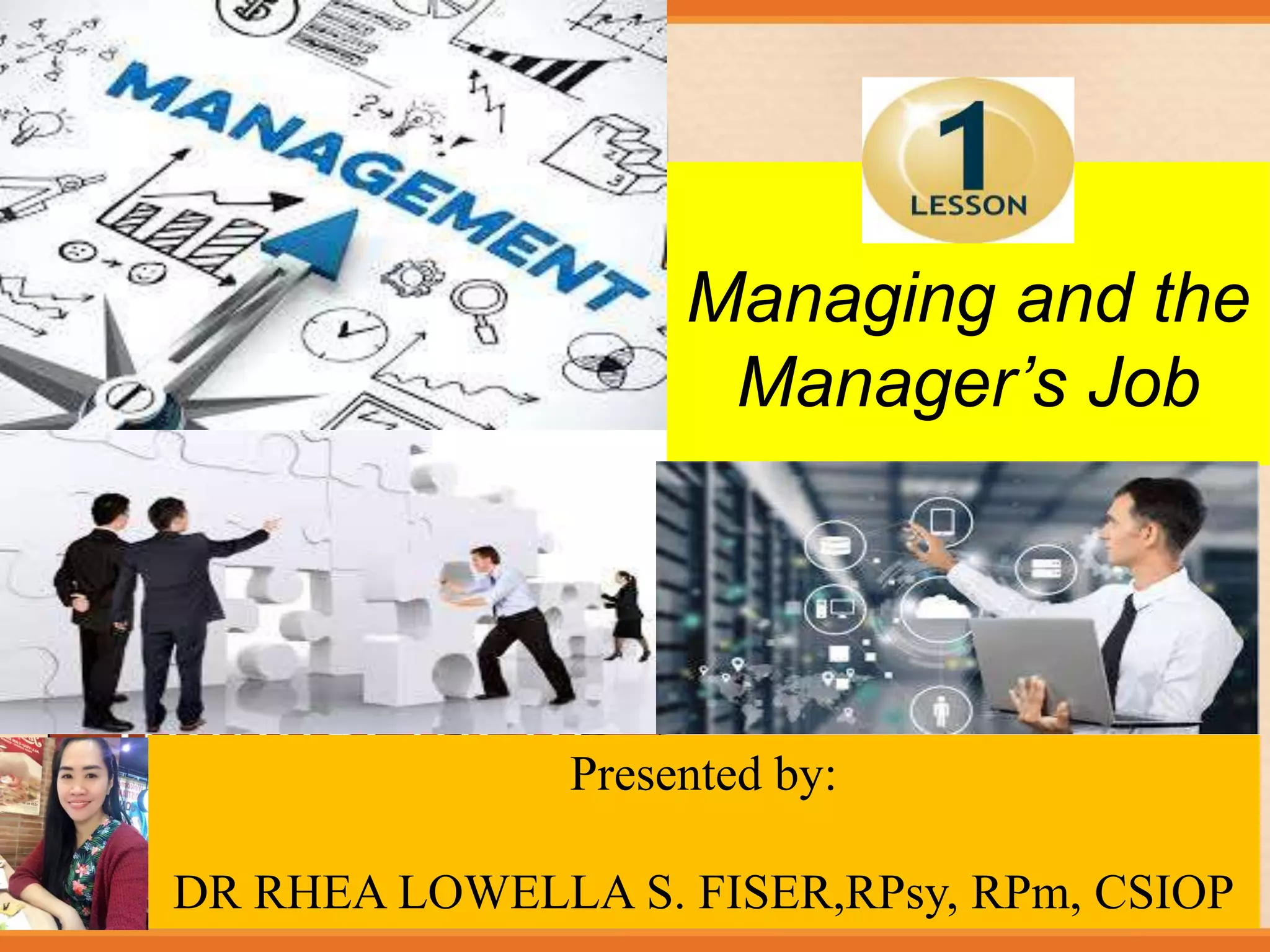 Lesson 1 Managing and the Managers Job | PPT