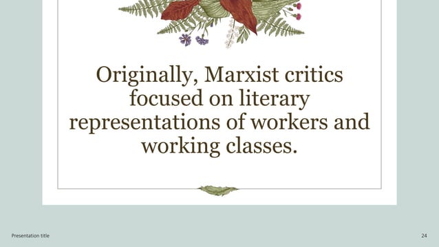 Lesson 1 MARXIST LITERARY CRITICISM.pptx | Education