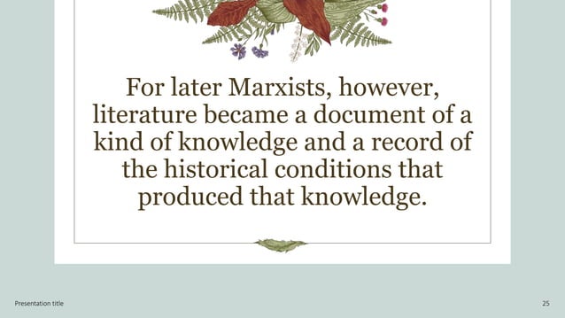 Lesson 1 MARXIST LITERARY CRITICISM.pptx | Education