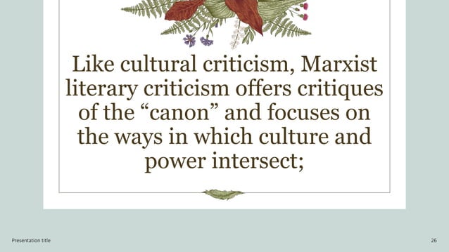 Lesson 1 MARXIST LITERARY CRITICISM.pptx | Education