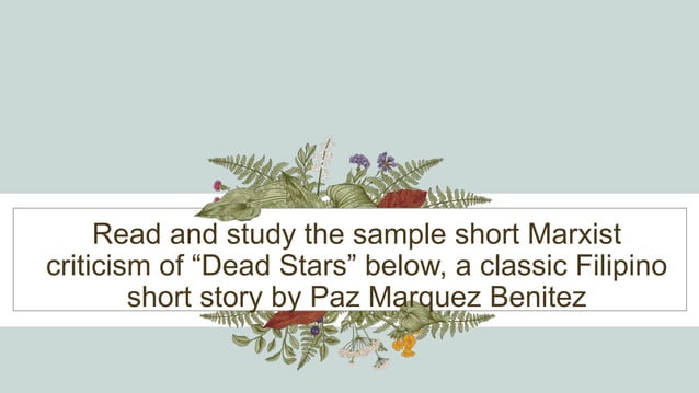 Lesson 1 MARXIST LITERARY CRITICISM.pptx | Education