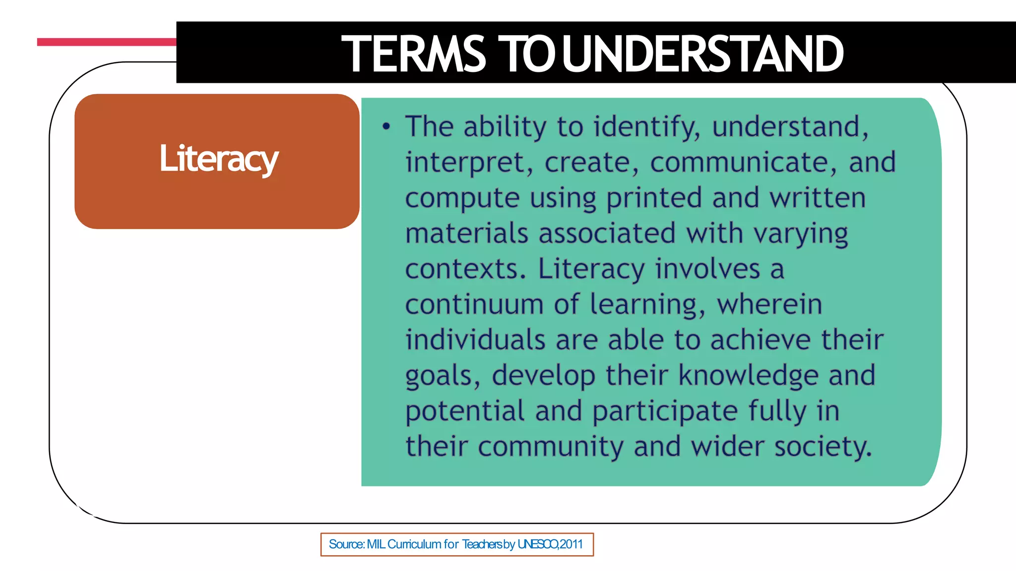 Lesson 1 Introduction to Media and Information Literacy | PPTX