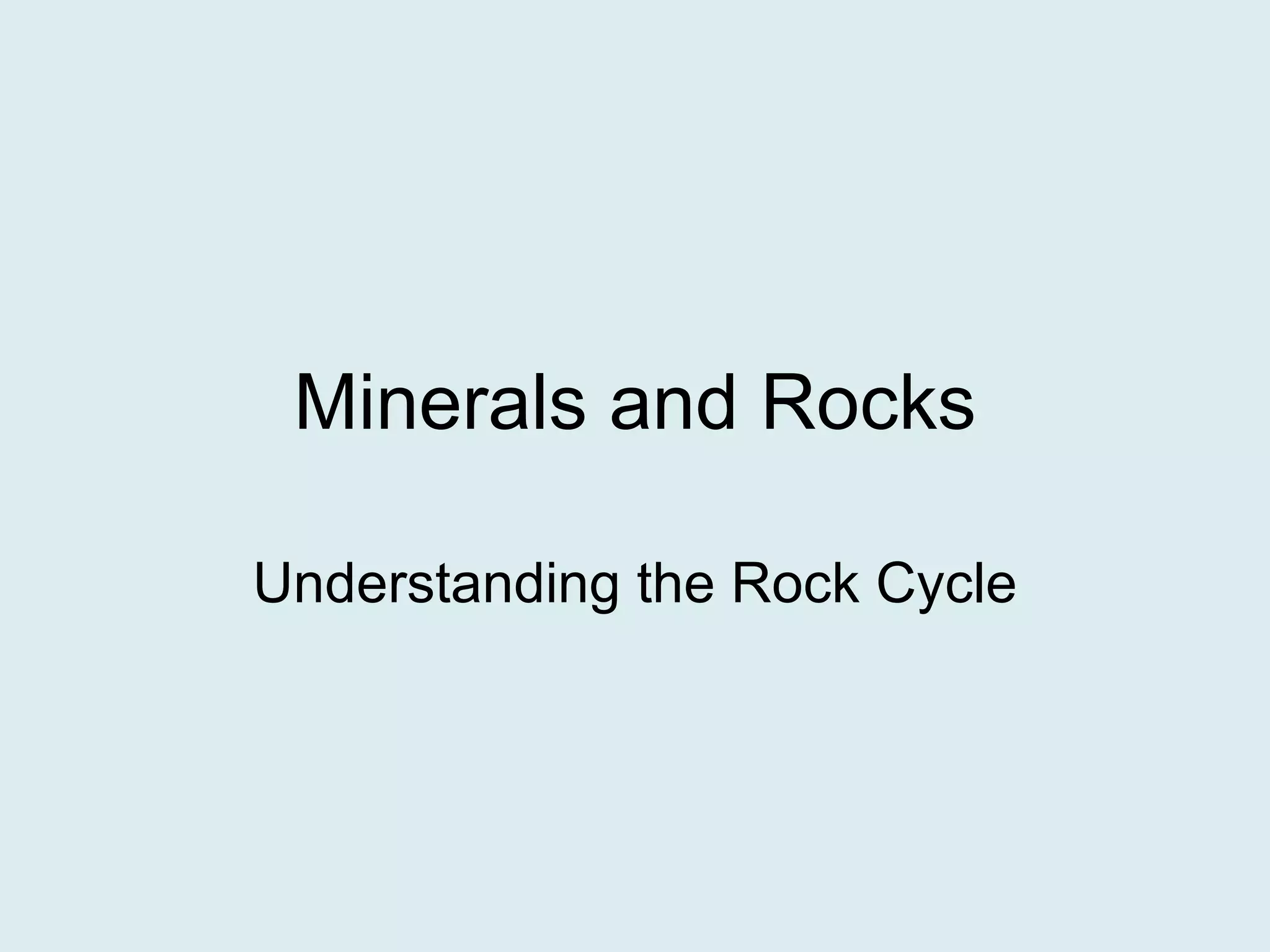 Lesson 1 minerals and rocks notes | PPT