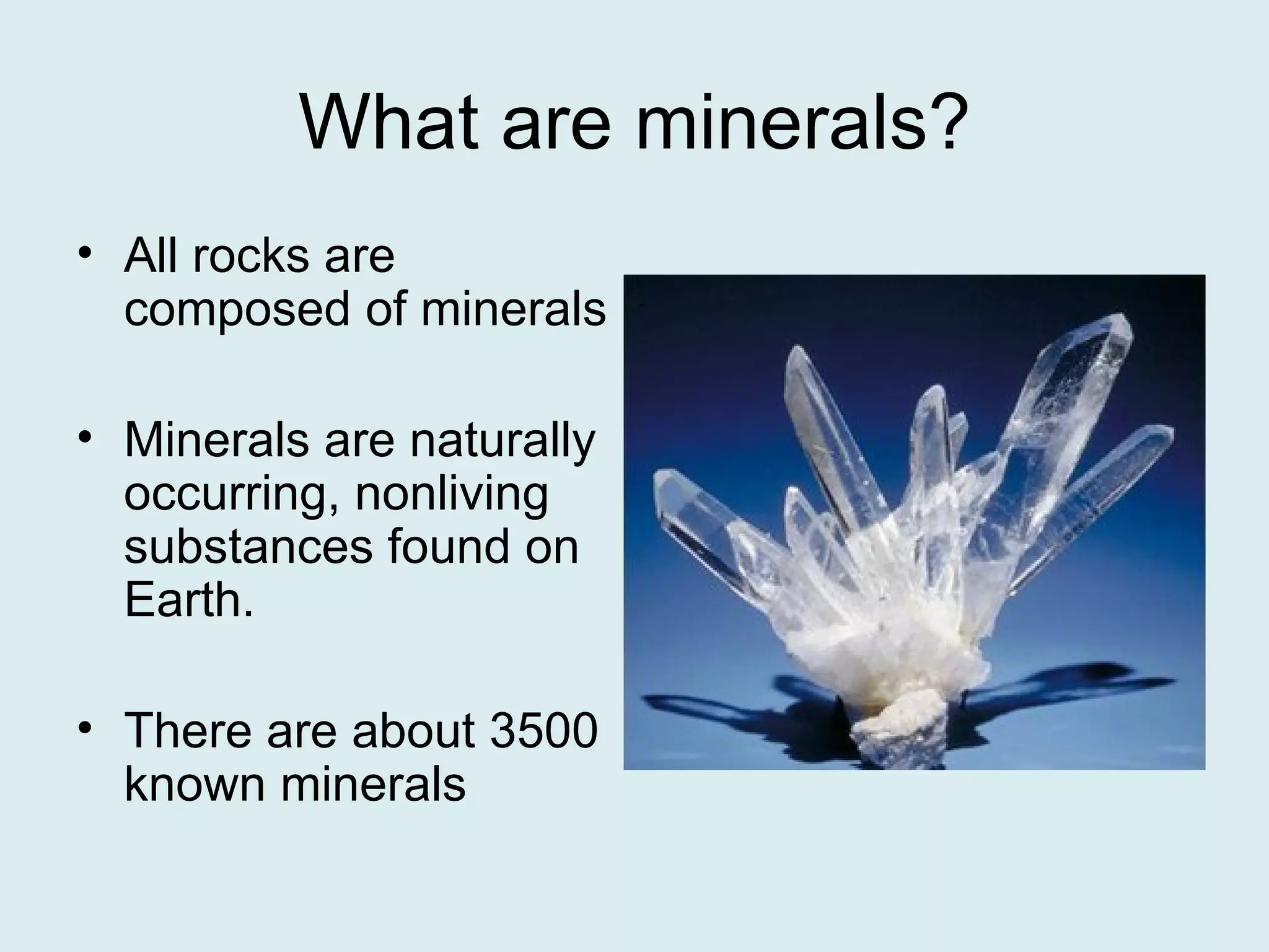 Lesson 1 minerals and rocks notes | PPT