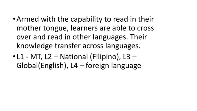 Lesson 1 Mother Tongue-Based Multilingual Education.pptx | Education