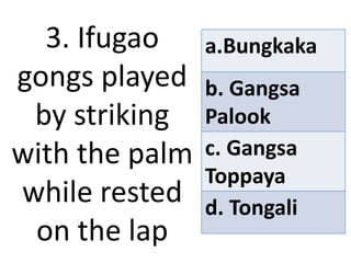 MUSIC EDUCATION 7 2ND QUARTER Lesson 1 music of cordillera | PPTX