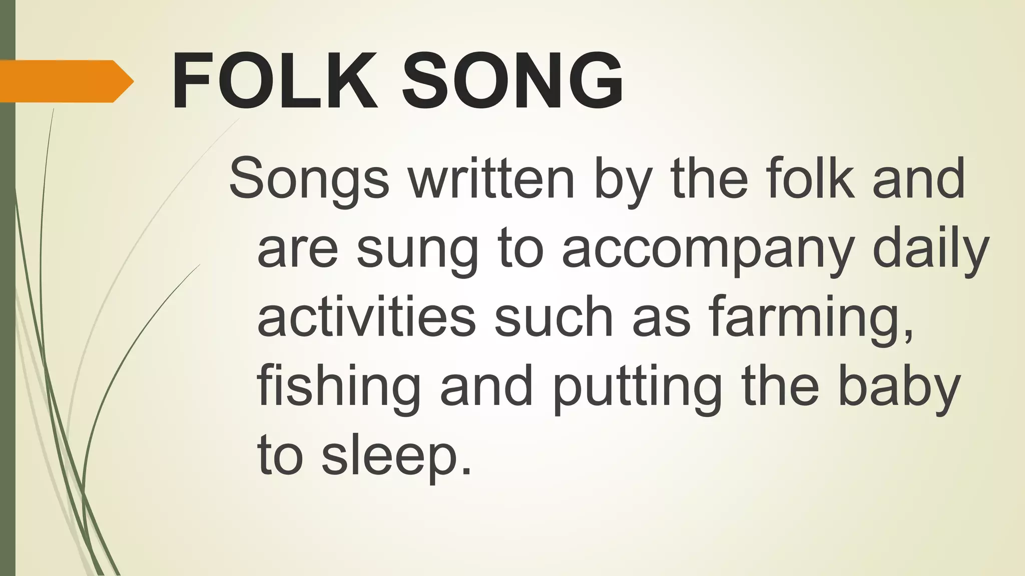 MUSIC 7 1ST QUARTER LESSON 1- music of luzon lowlands folk music | PPTX