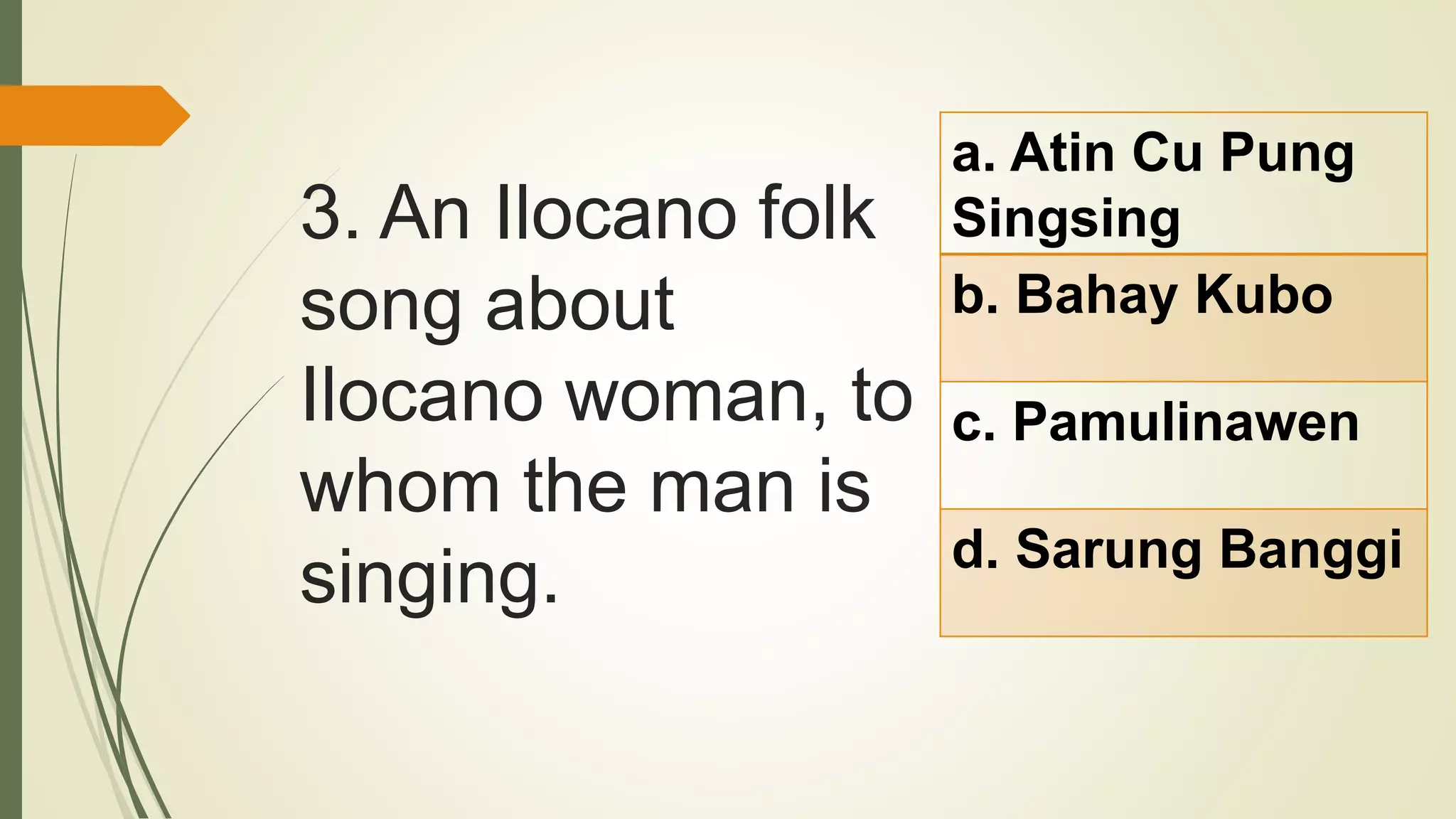 MUSIC 7 1ST QUARTER LESSON 1- music of luzon lowlands folk music | PPTX