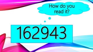 reading and Writing Large Numbers | PPTX