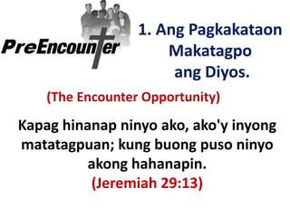 Lesson 1 of pre encounter four wonderful opportunities | PPTX