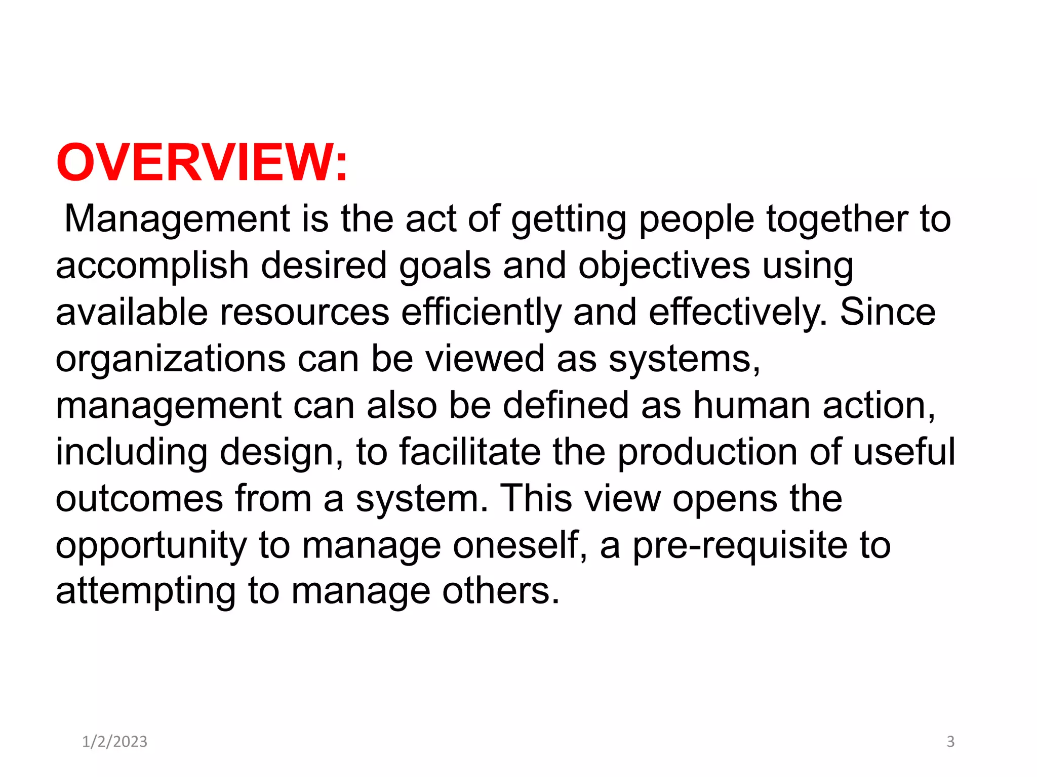 Lesson 1 OMTE 001 An Introduction to Principles of Management ...