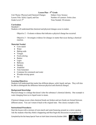 Lesson 1 on matter | PDF | Chemistry | Science