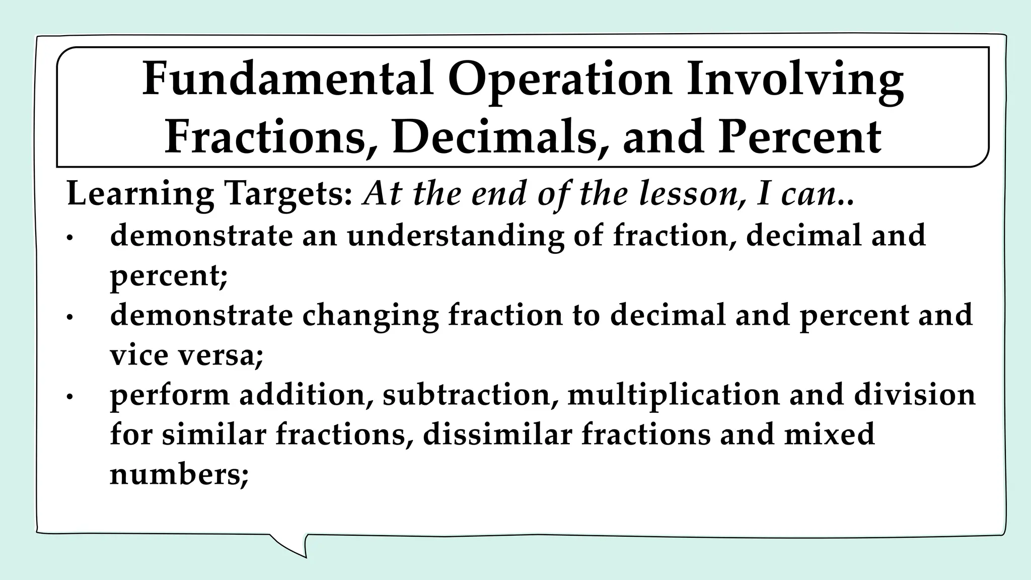 Lesson 1 Operations of Fractions, Decimal, and Percent.pptx