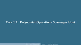 Lesson 1 operations slides notes | PPT