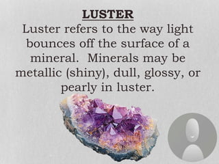 lesson in shs rocks and minerals chapter 6 | PPTX