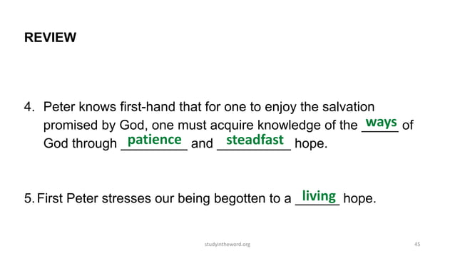 LESSON 1 OVERCOMING OBSTACLES PETER A FLAWED YET FAITHFUL FOLLOWER OF ...