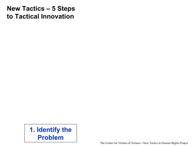Five Steps to Tactical Innovation - Lesson 1 | PPT