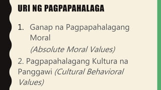 Lesson 1 pagpapahalaga at birtud | PPTX