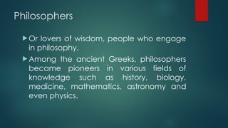 Introduction to human philosophy of the Human Person Leson 1 | PPTX
