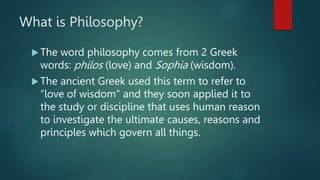 Lesson 1 introduction to the Philosophy of the human person | PPTX