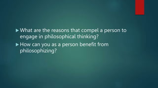 Lesson 1 introduction to the Philosophy of the human person | PPTX